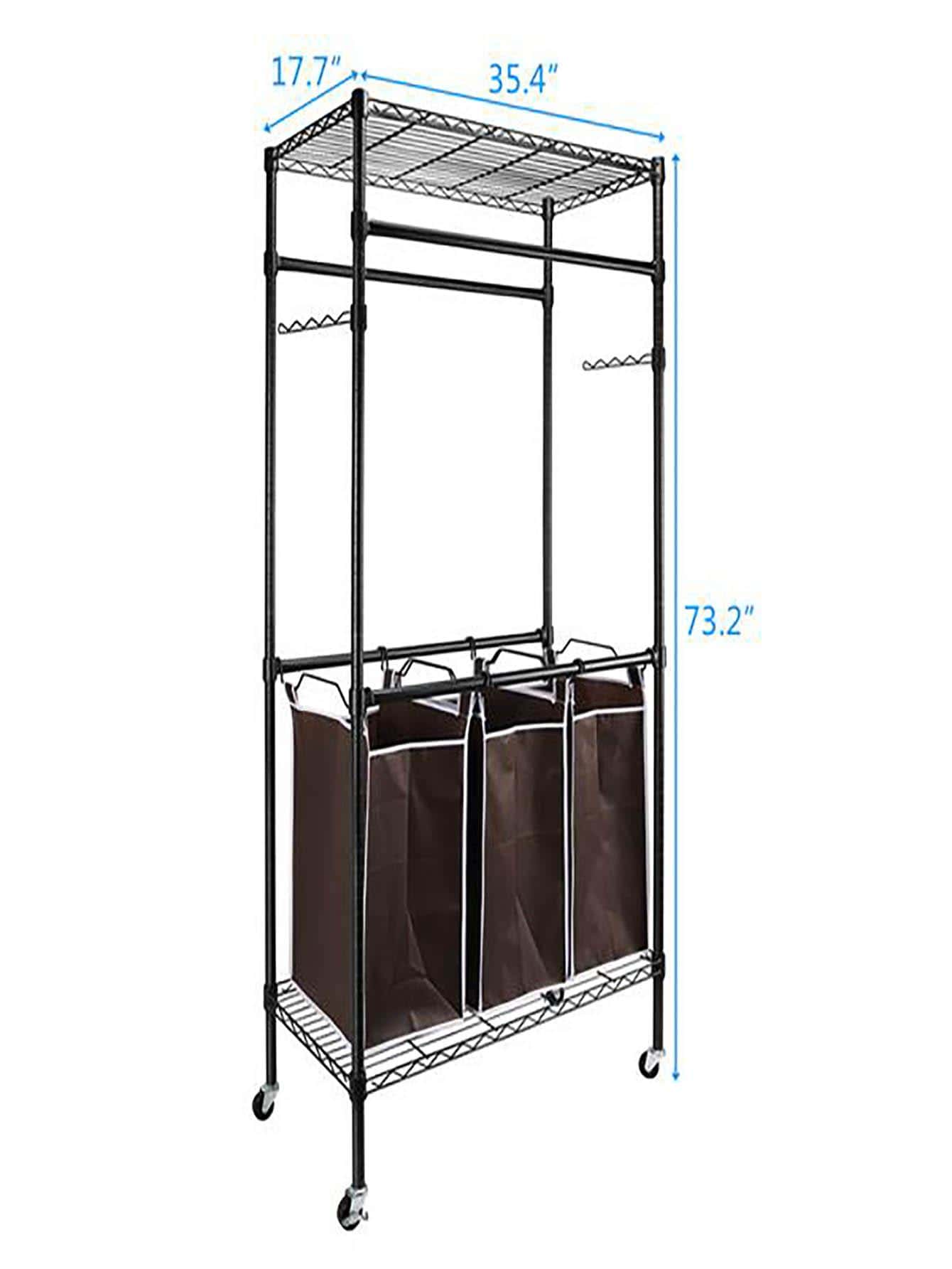 Heavy-Duty Sorting Hamper Commercial Grade Clothes Rack, Sturdy and ...