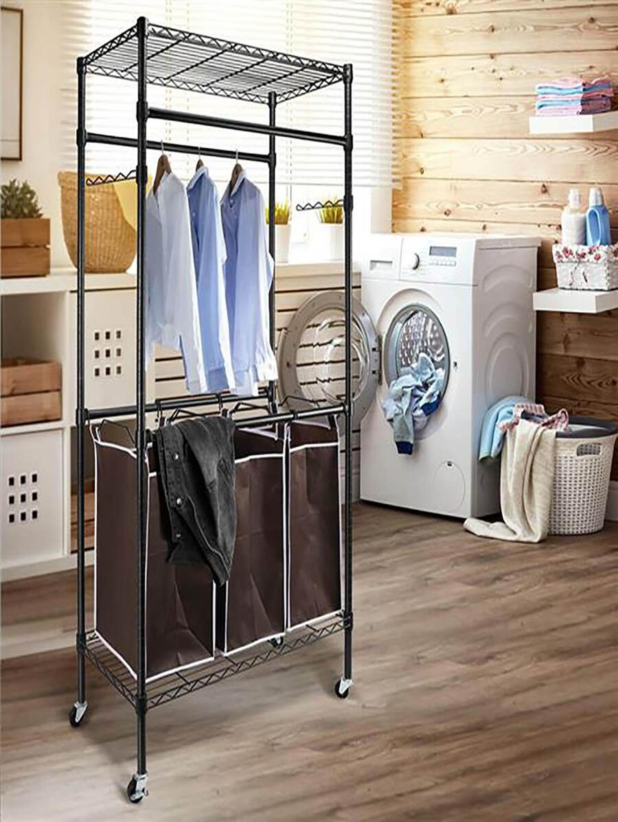 Heavy-Duty Sorting Hamper Commercial Grade Clothes Rack, Sturdy and ...