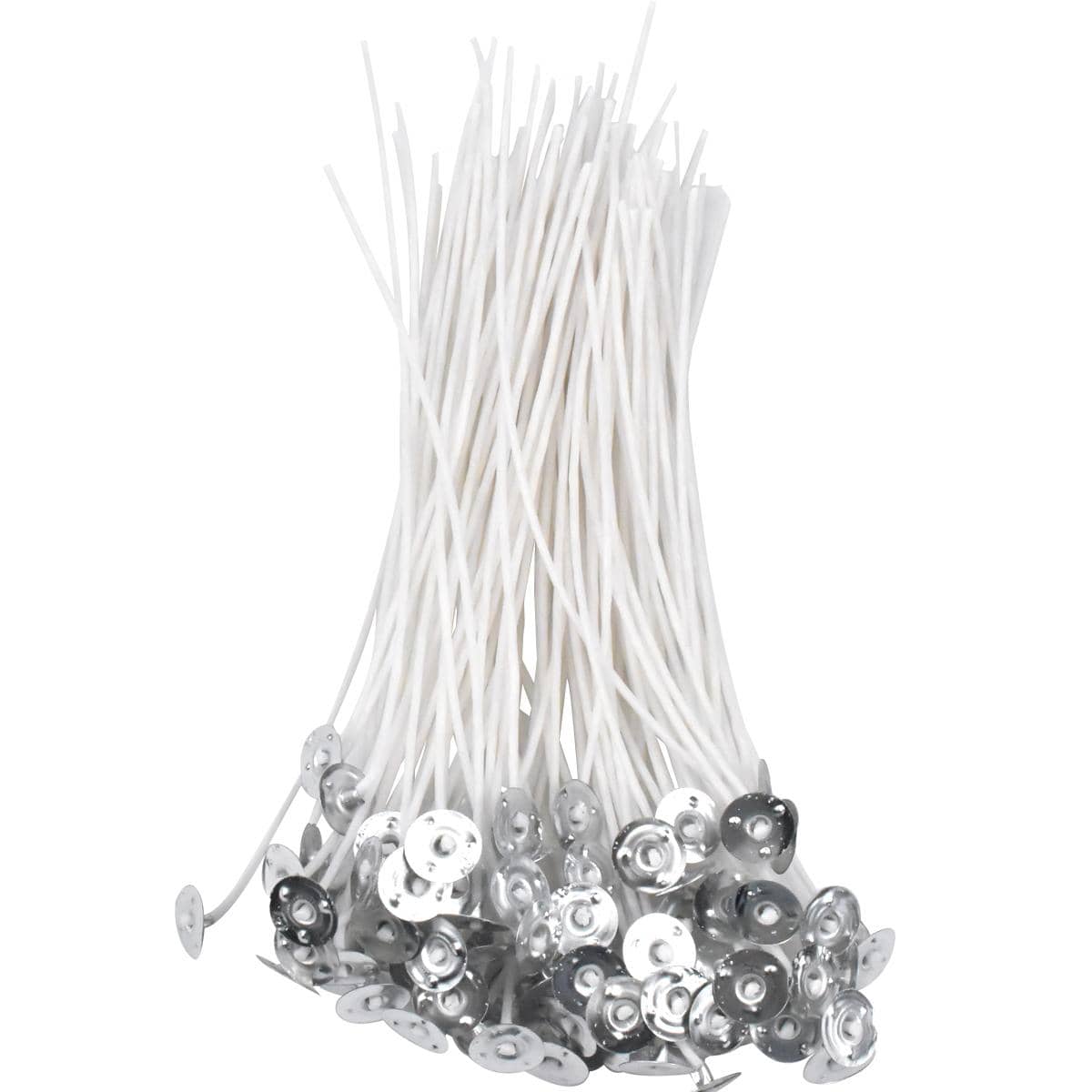 Candle Wicks, 100 Pcs Pre Waxed Candle Wick with Sustained Tabs, 15 cm ...