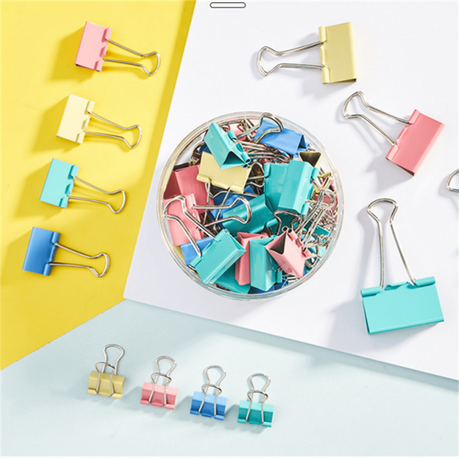 1box Random Color Binder Clip, Iron Binder Clip For Students | SHEIN USA