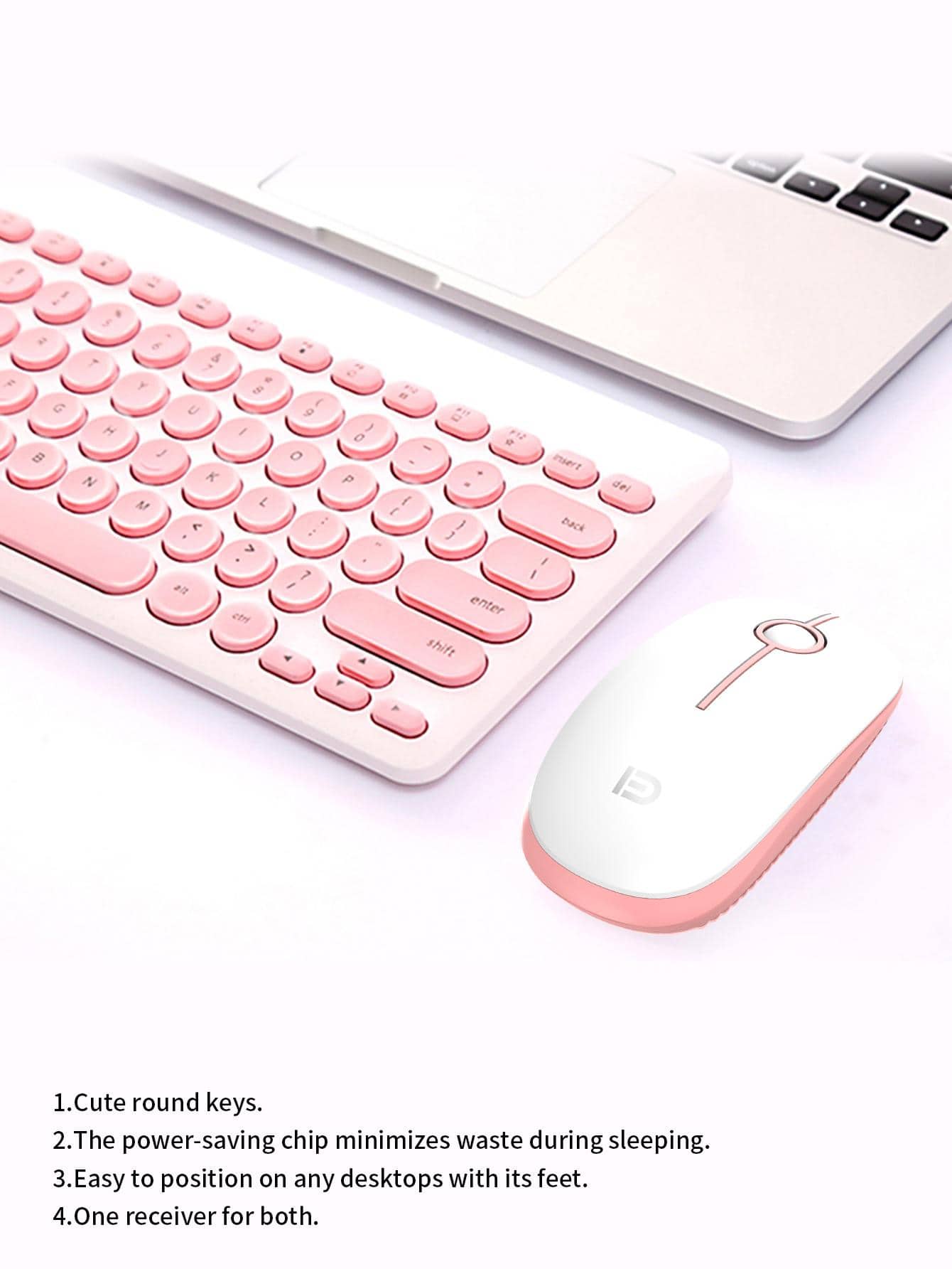FUDE Color Block Wireless Keyboard & Mouse Combo | SHEIN USA