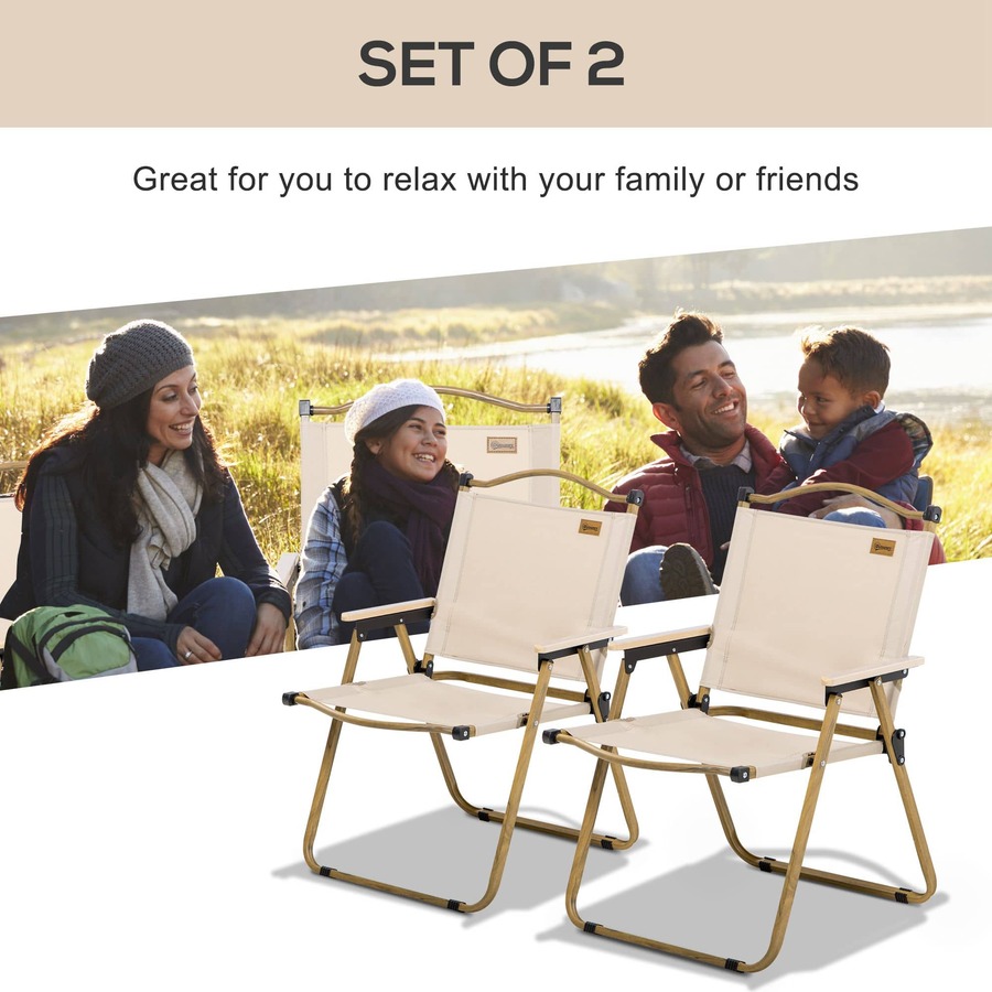 Outsunny Set of 2 Folding Camping Chair, Portable Armchairs | SHEIN USA