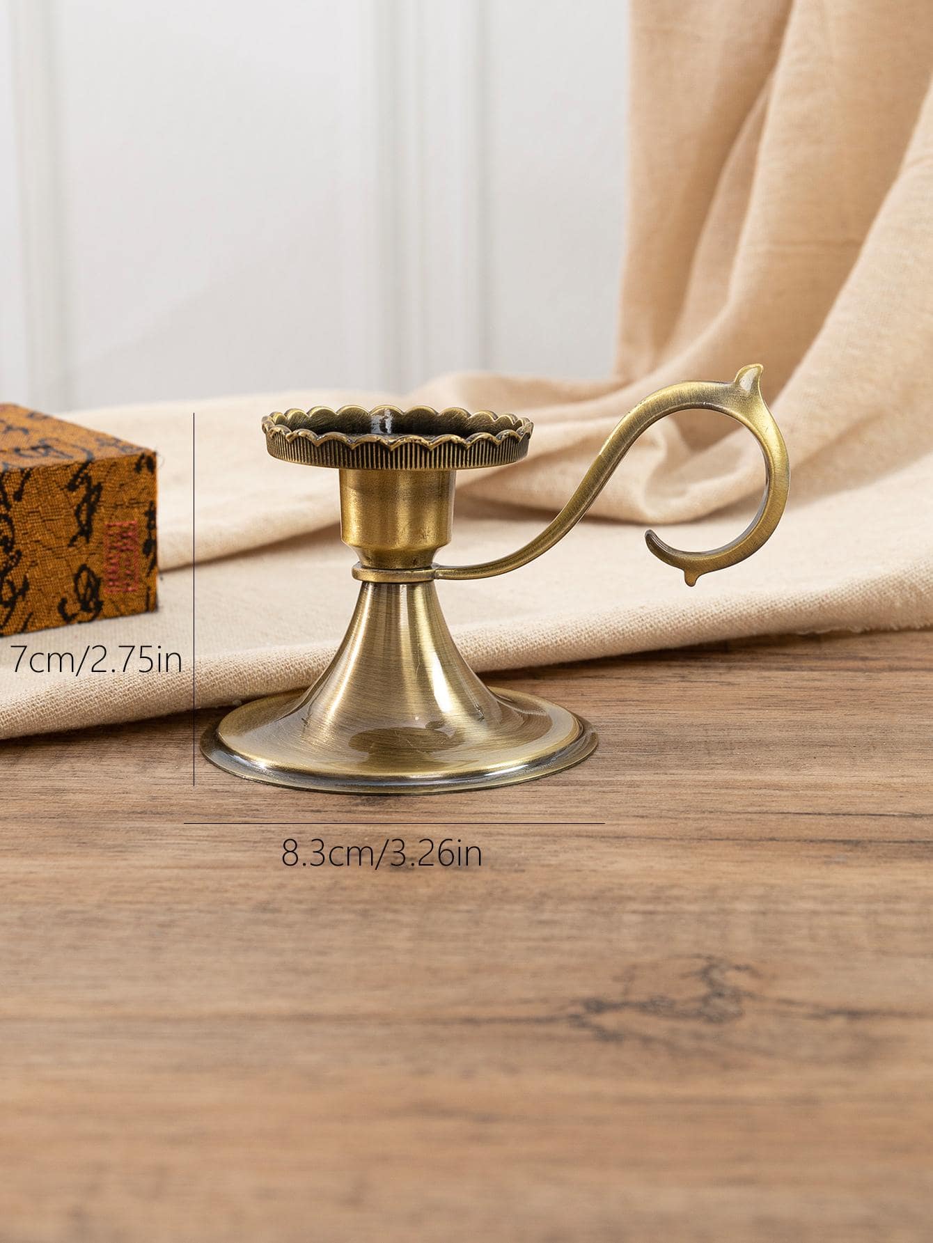 1PC European Home Villa Crafts Candle Ornaments Metal Hand-Held Candle ...