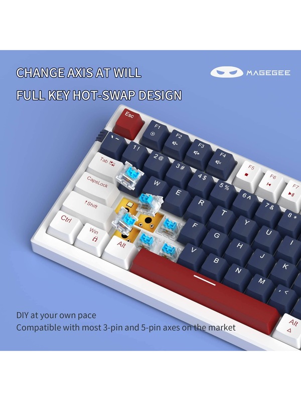 Mechanical Gaming Keyboard, Star Sky 98Keys Hotswappable Wired Gaming ...