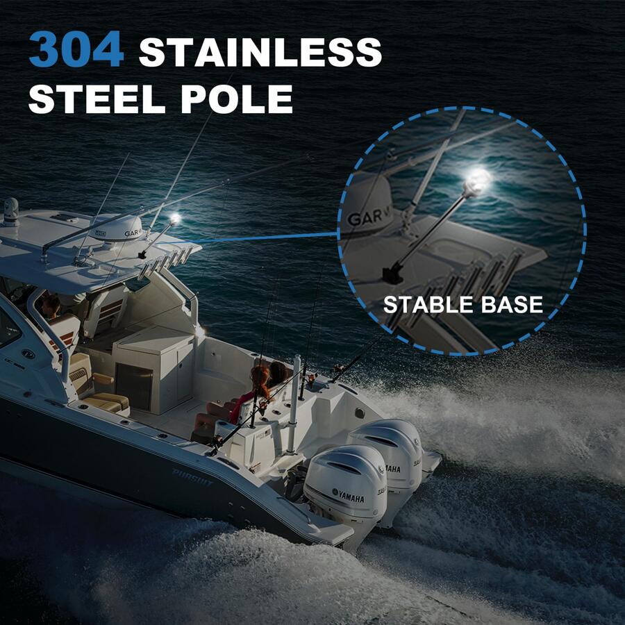 12 Inches Led Anchor Navigation Lights, White Fold Down Boat Stern ...