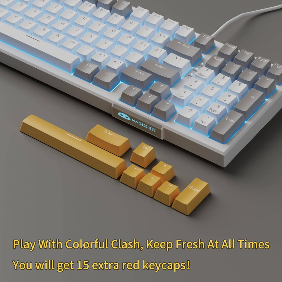 Mechanical Gaming Keyboard, Star Sky 98Keys Hotswappable Wired Gaming ...