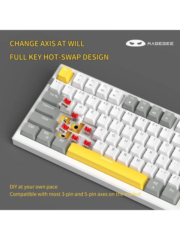 Mechanical Gaming Keyboard, Star Sky 98Keys Hotswappable Wired Gaming ...