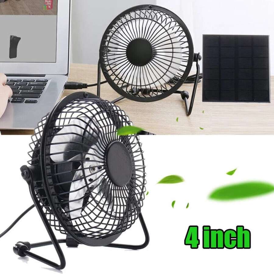 Mini Portable Solar Powered Fan Ventilator Greenhouse Pet Chicken House ...