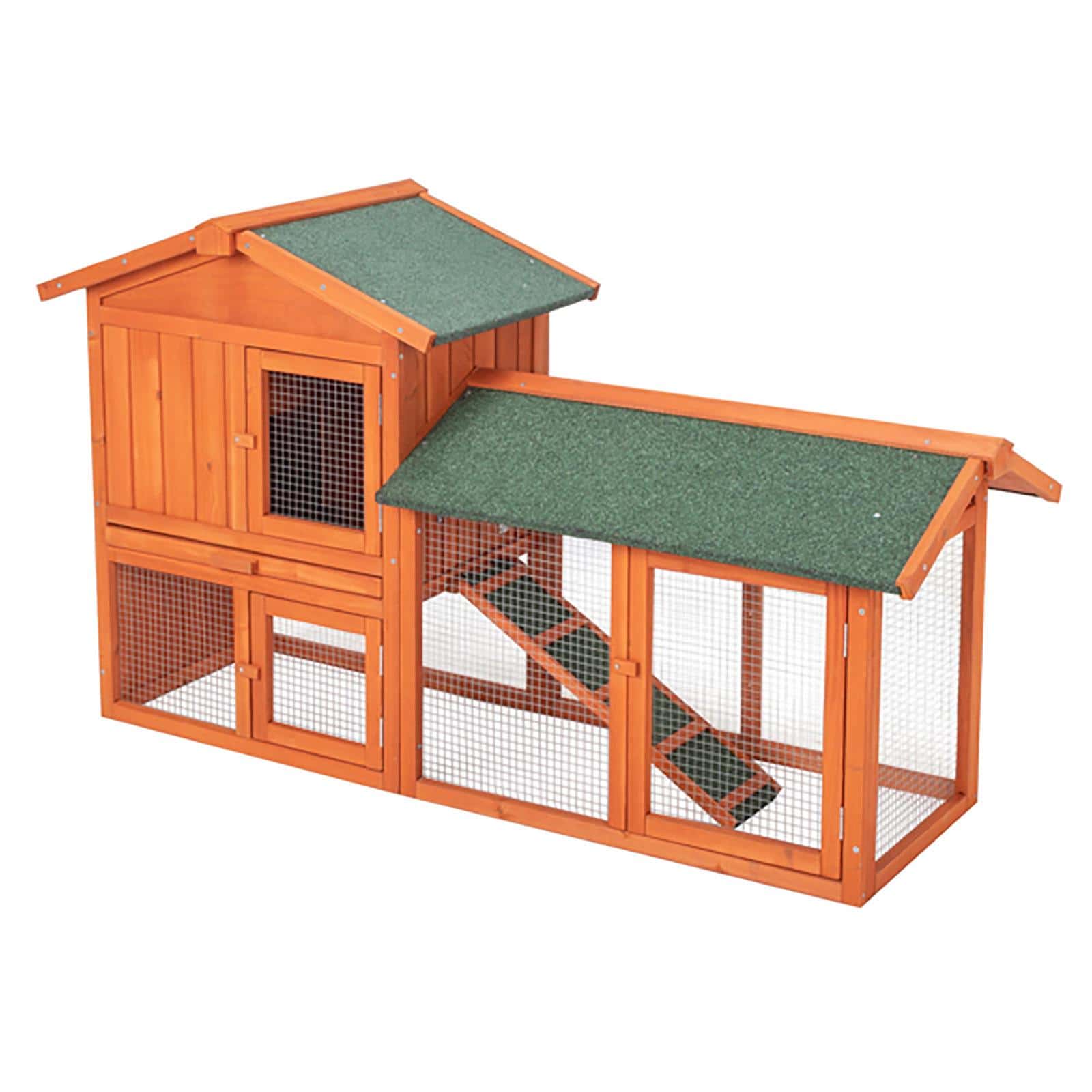 Chicken Coop Hen House , 61" Wooden Rabbit Wood Hutch Poultry Cage ...