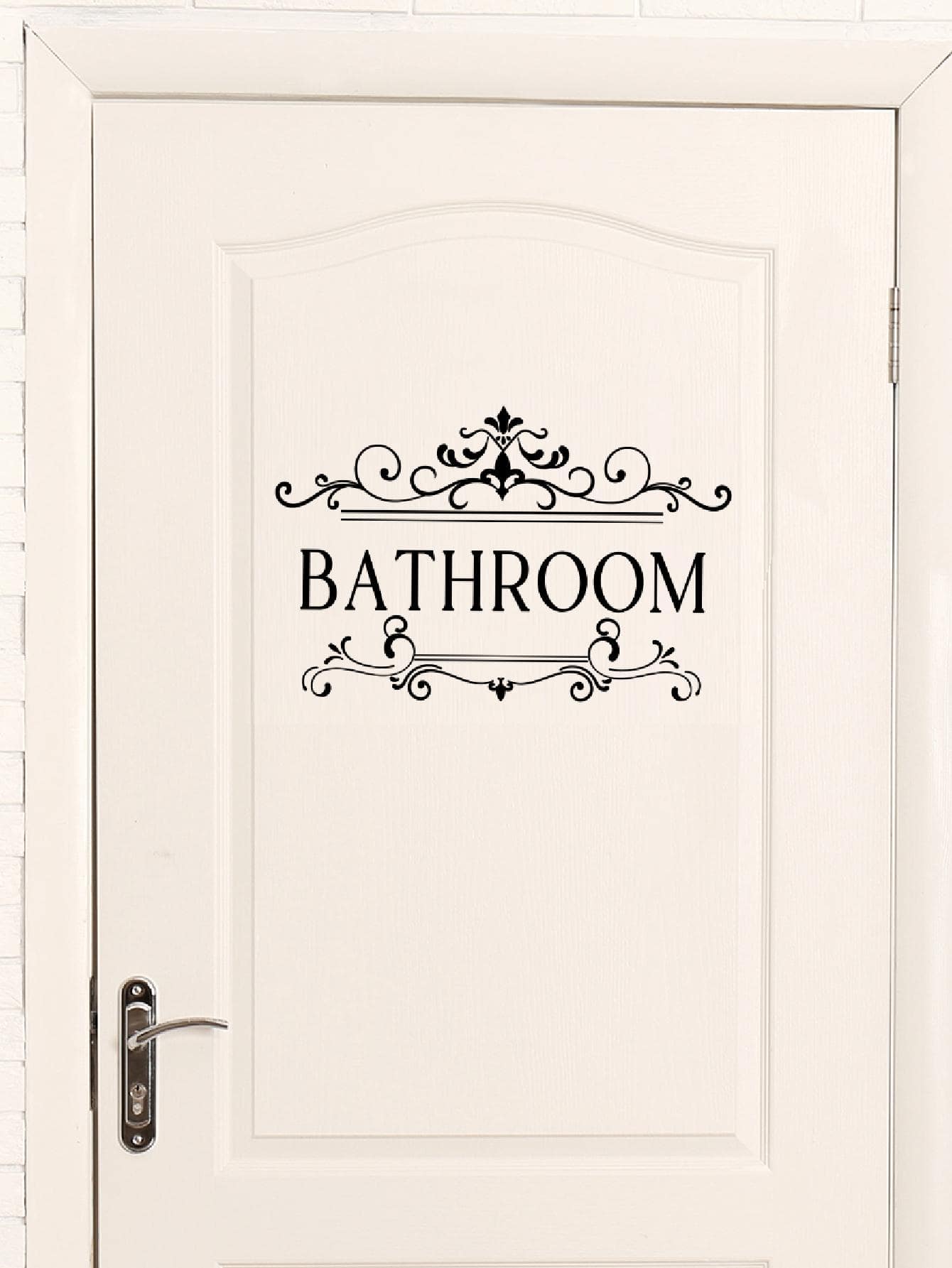 1pc PVC Wall Decal, Modern Letter Graphic Wall Sticker For Bathroom ...