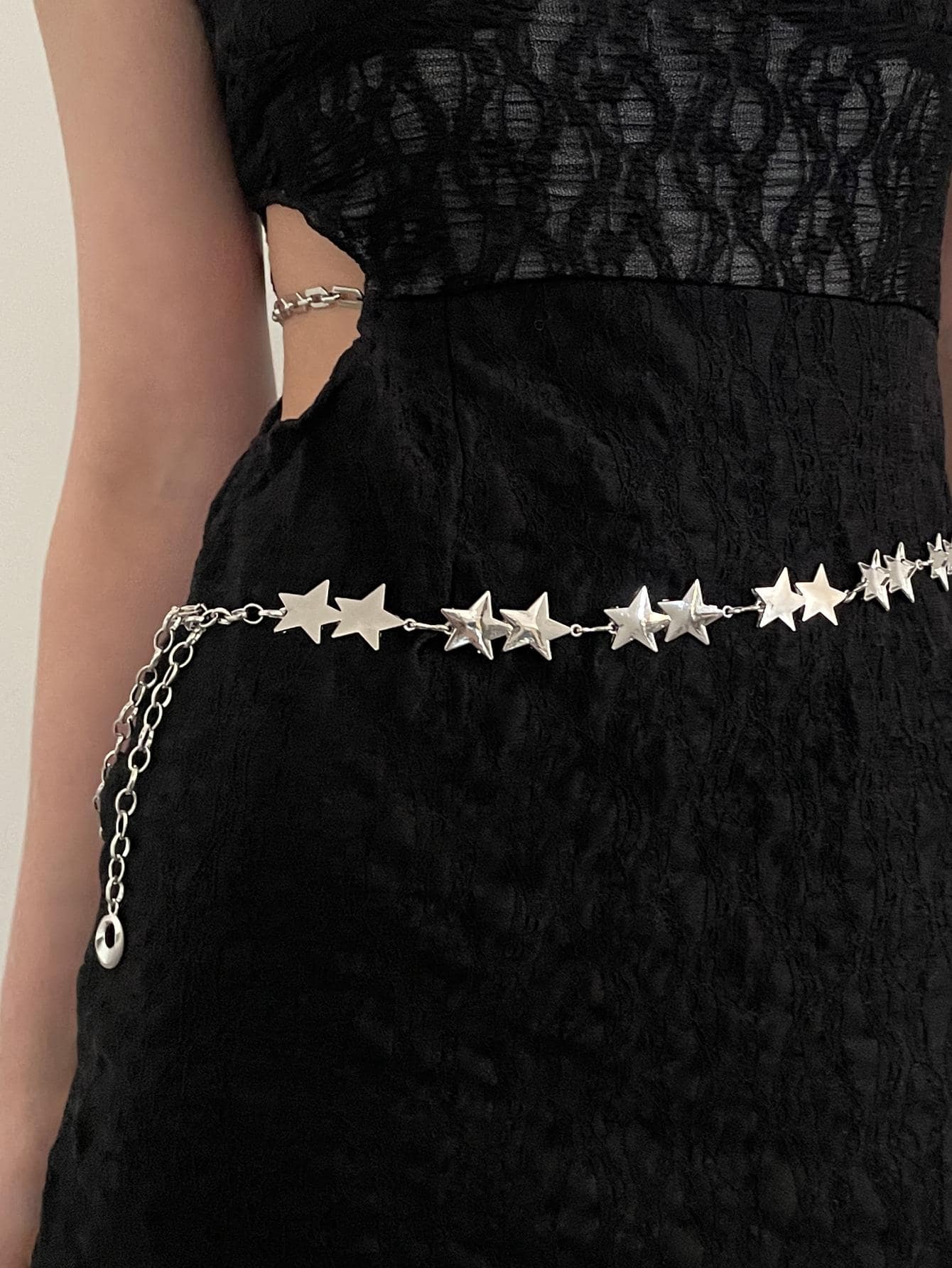 1pc Steampunk Women Star Decor Fashionable Chain Belt For Dress ...