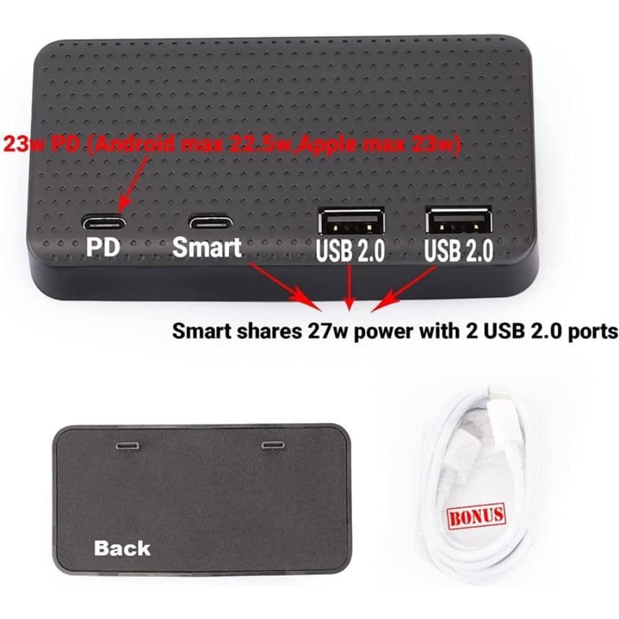 For /Y/S/X USB Hub - 4-In-1 Docking Station With Fast Charge - Dashcam/Sentry Mode Compatible ...