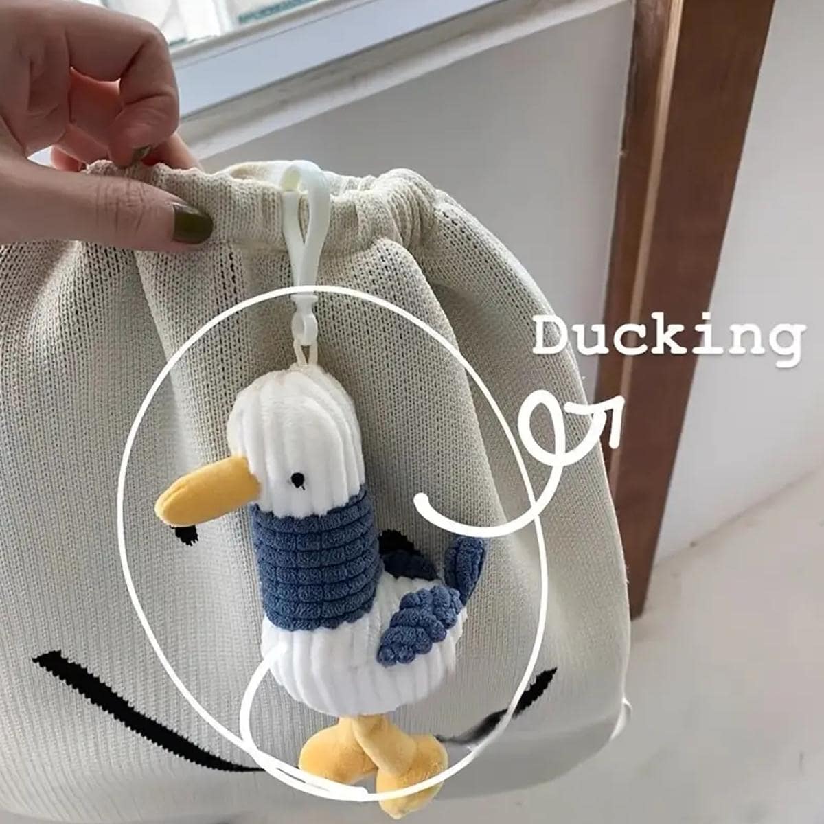 1PC Plush Cute Cartoon Duck Doll Keychain Come On Duck Ugly Cute Doll ...