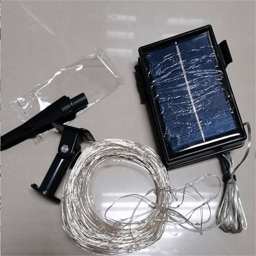 Outdoor & Indoor 200 LED Solar Copper Wire String Fairy Light with ...