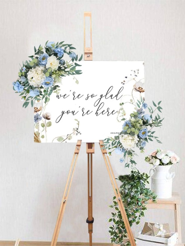 Wedding Arch Flowers, 2 Pcs Artificial Flower Swag Floral Swag for ...