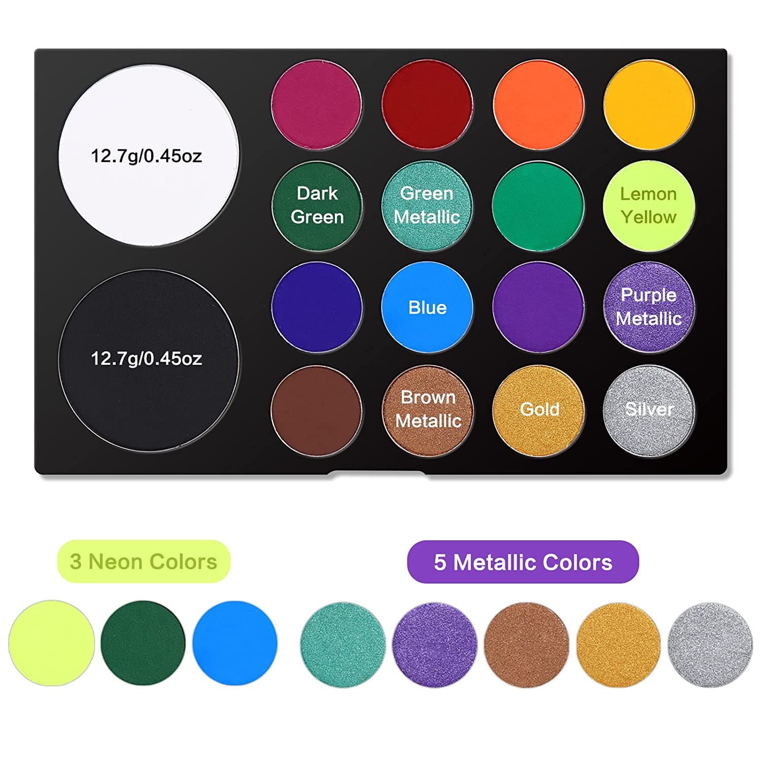 UCANBE Water Activated Face Paint + 10pcs Paint Brush Body Paint SFX ...