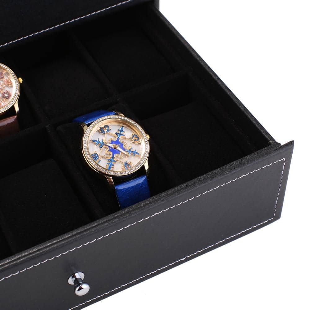 20 Compartments Dual Layers Elegant Wooden Watch Collection Box | SHEIN USA