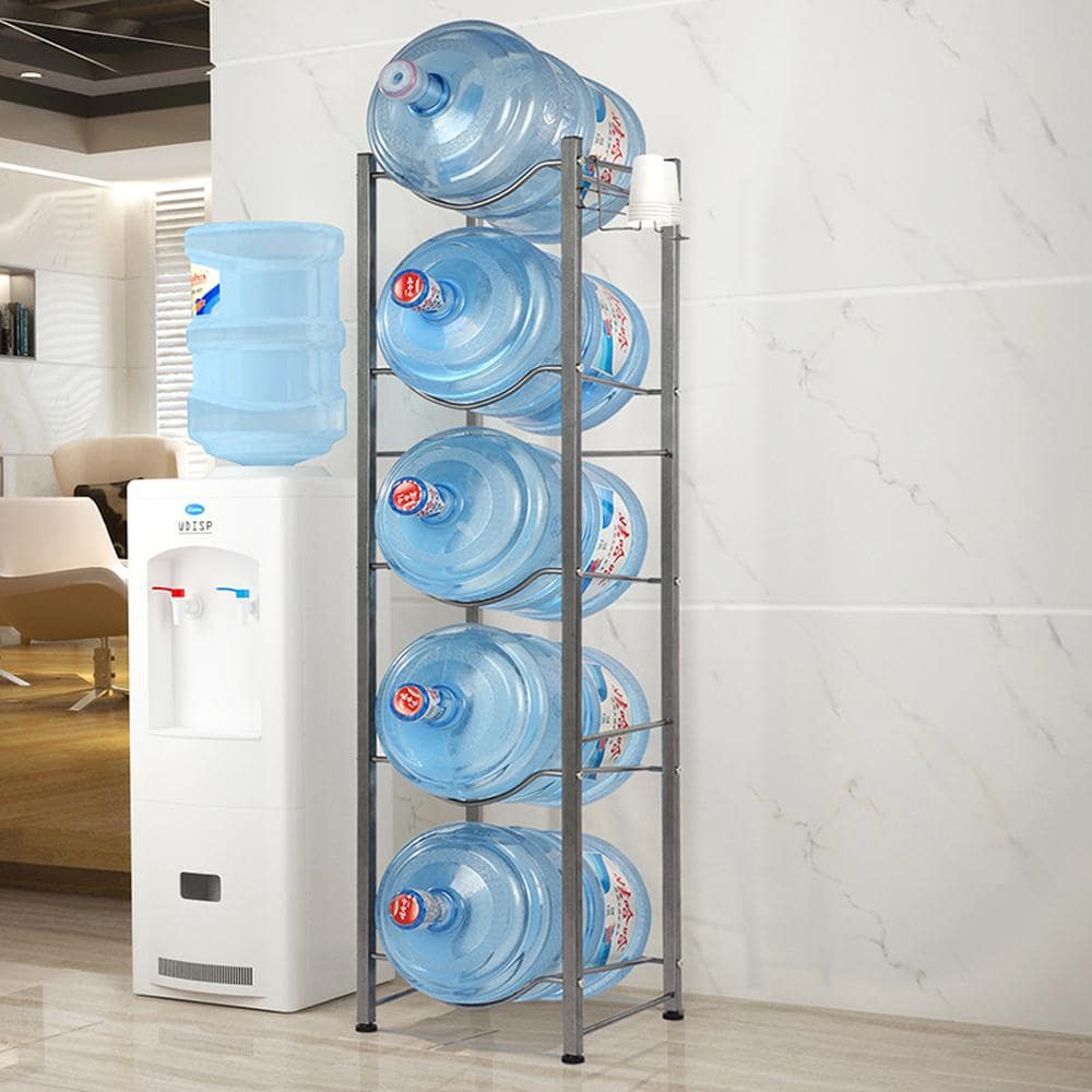 5-Tier Water Rack Stainless Steel Heavy Duty Water Cooler Jug Rack ...