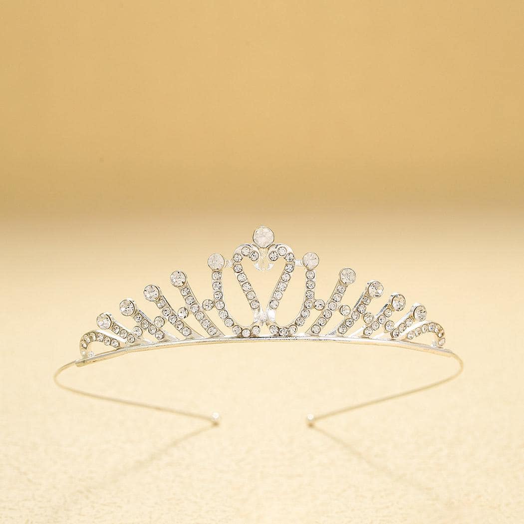 Unicra Silver Princess Tiaras Girls Rhinestone Tiara and Crown Birthday ...