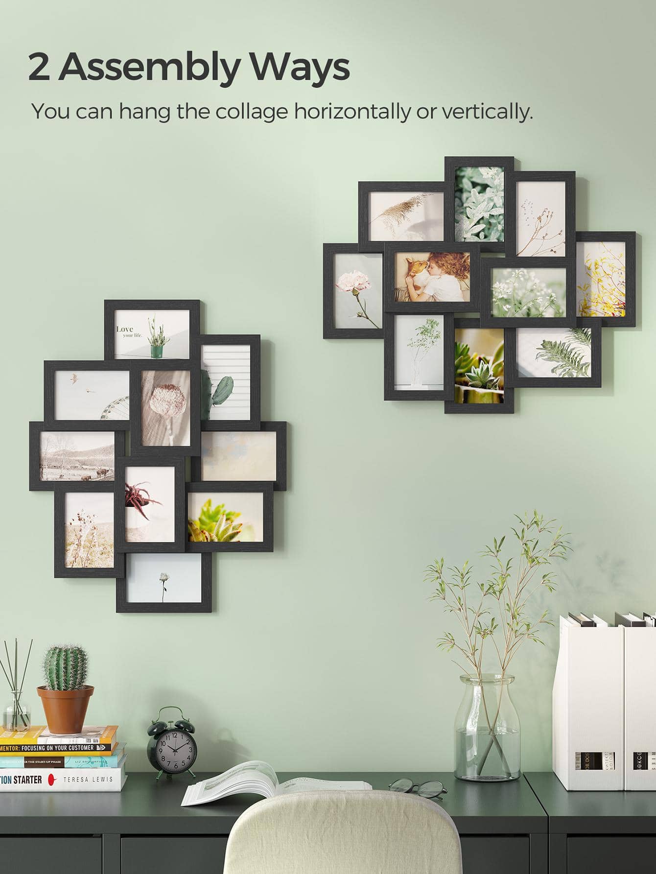 SONGMICS Collage Picture Frames, 4x6 Picture Frames Collage for Wall ...