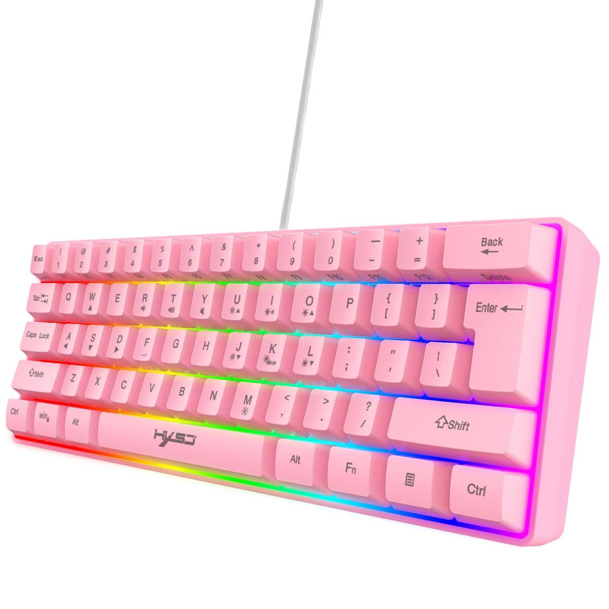 HXSJ 61 Keys RGB Glowing Gaming Wired Mechanical Keyboard | SHEIN EUR