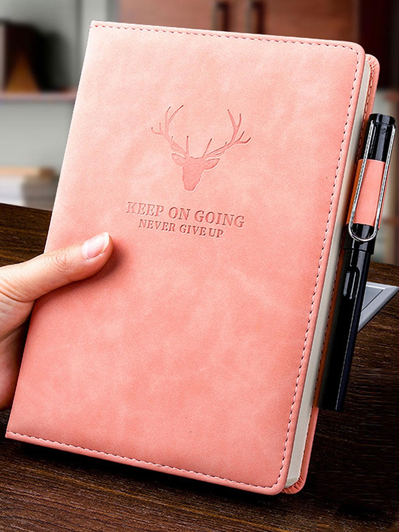 1pc Deer Head Cover Notebook, A5 Size, Extra Thick Business Journal ...