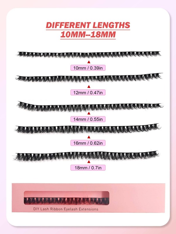 Lash Cluster,14Mm Self Grafting Diy Cluster Faux Mink Lashes Extensions ...