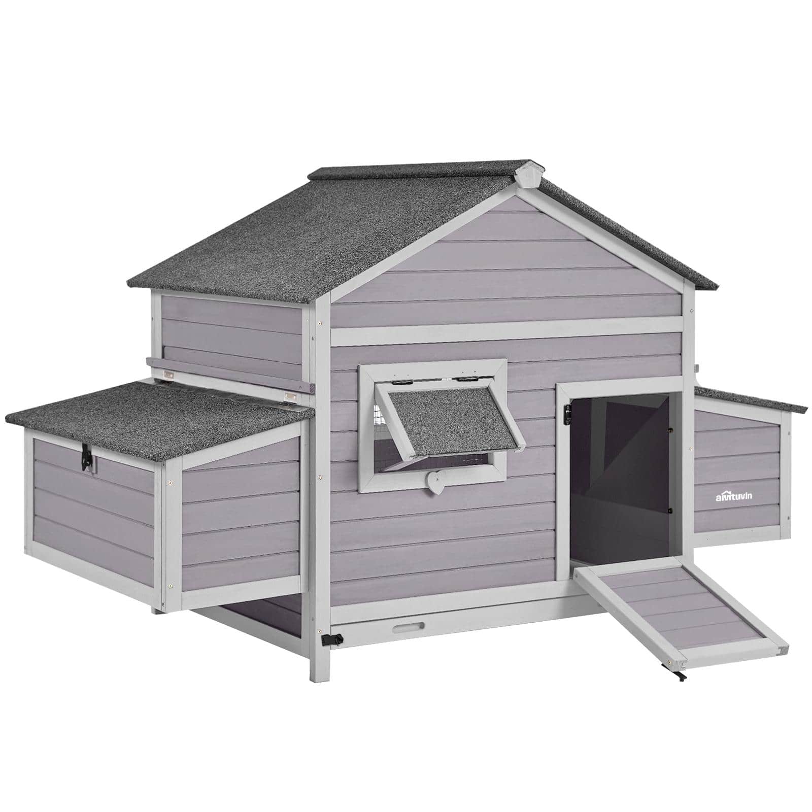 Aivituvin Chicken Coop with Two Large Nesting Boxes Wooden Hen House ...