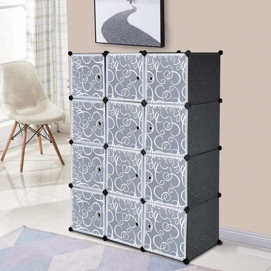 Cube Storage 12-Cube Closet Organizer Storage Shelves Cubes Organizer ...