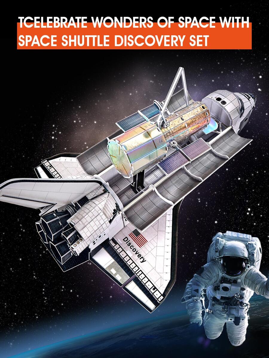 Cubicfun Space Shuttle Discovery 126 Piece 3D Jigsaw Puzzles For Kids ...