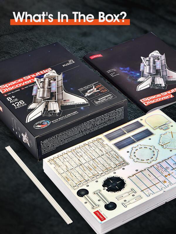 Cubicfun Space Shuttle Discovery 126 Piece 3D Jigsaw Puzzles for Kids ...