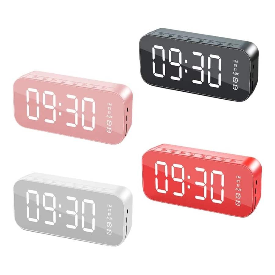 Multifunction Alarm Clock Mobile Mirror Alarm Clock Home Desktop Mirror ...