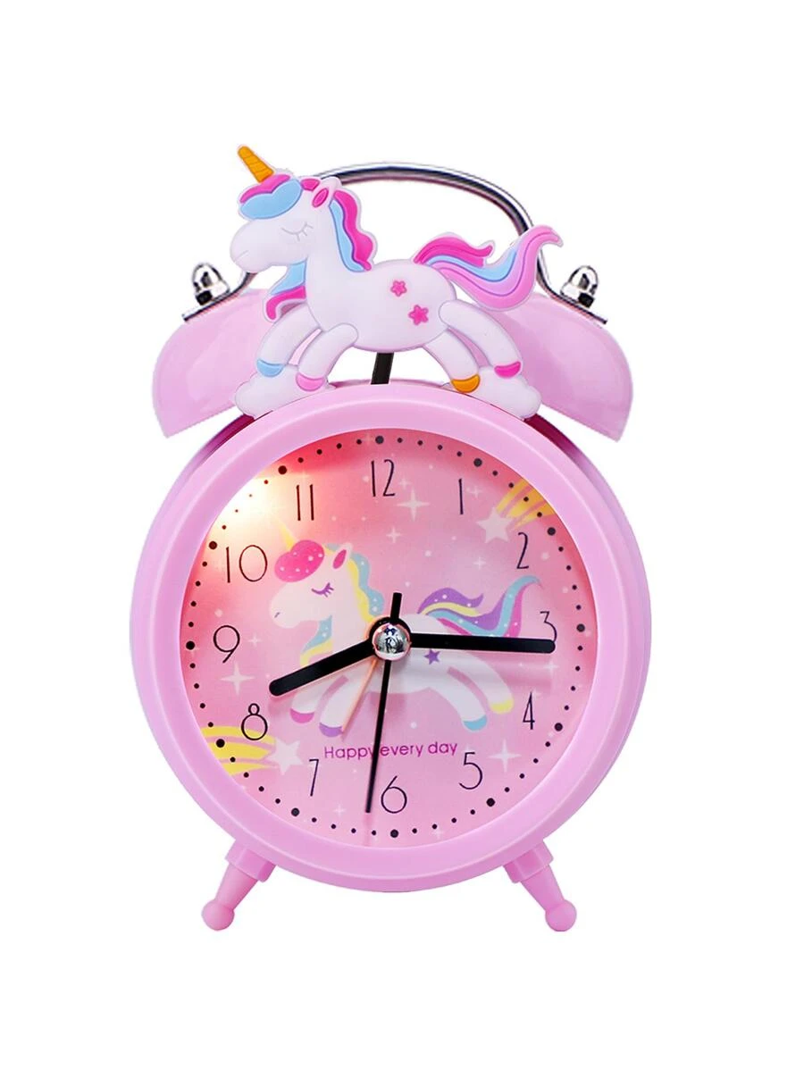 Pink Pegasus Alarm Clock With Flashlight, Battery Powered, A New Year ...
