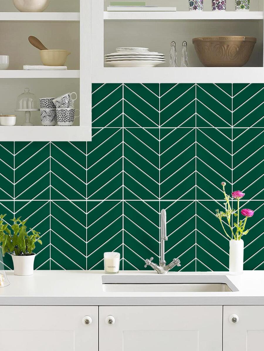 10 sheets waterproof and easy DIY peel and stick cute wall tiles for ...