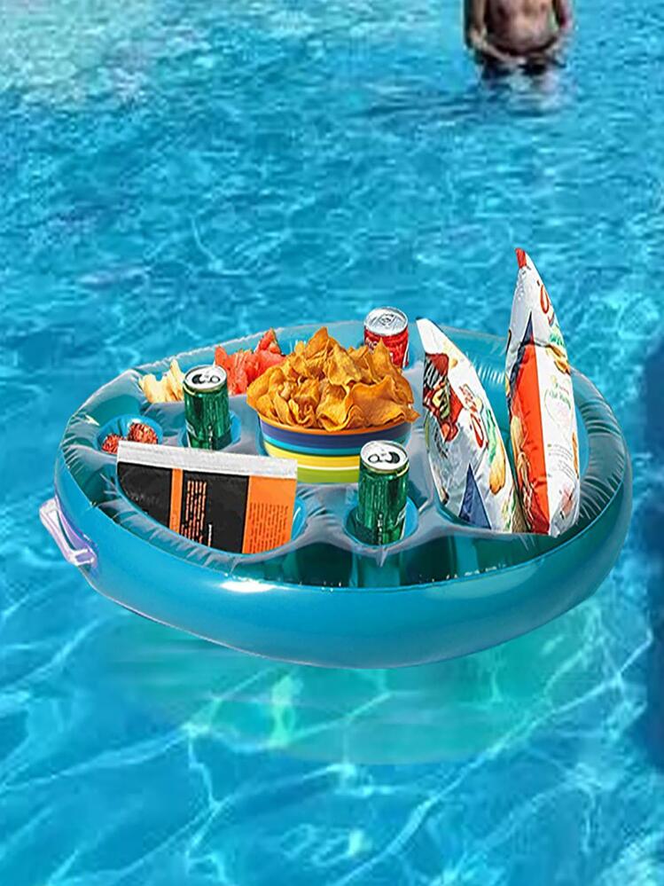 1pc Round Swimming Inflatable Floating Cup Holder Pool Float SHEIN ASIA