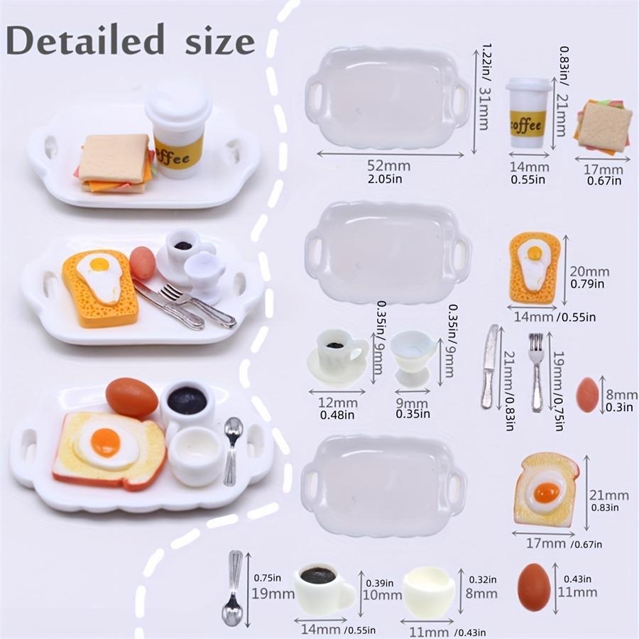 1set Mini Breakfast Food & Utensil Model Decorative Craft | SHEIN USA