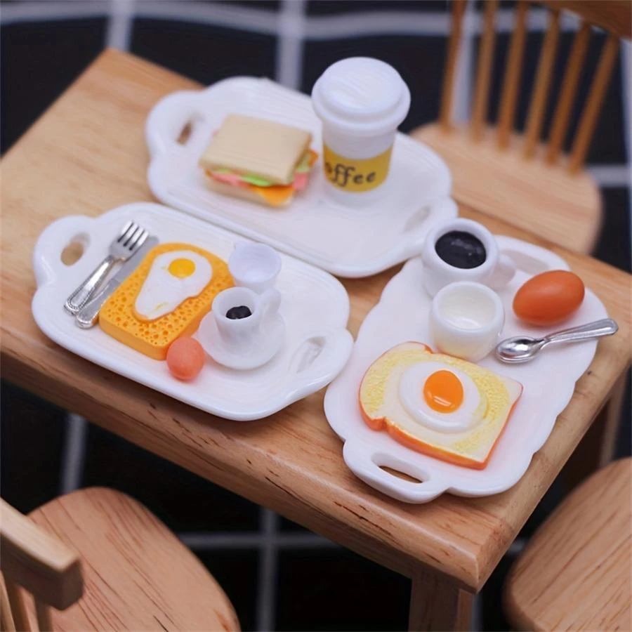 1set Mini Breakfast Food & Utensil Model Decorative Craft | SHEIN USA