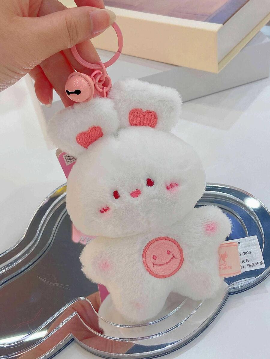 Trending Smiling Face Healing Style Stuffed Toy Bag Charm Keychain Car ...