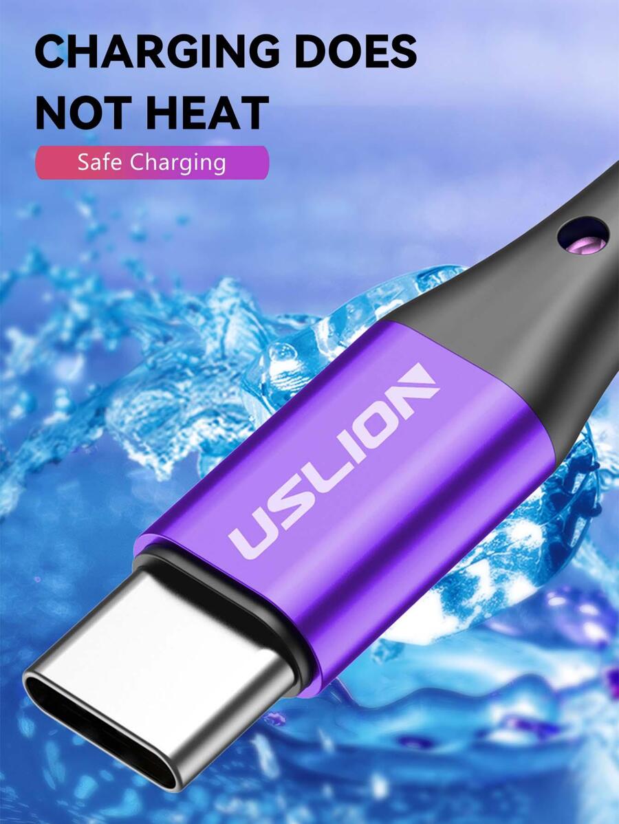 1pc USB Type C Cable Fast Charging Cord Compatible With Samsung Honor ...