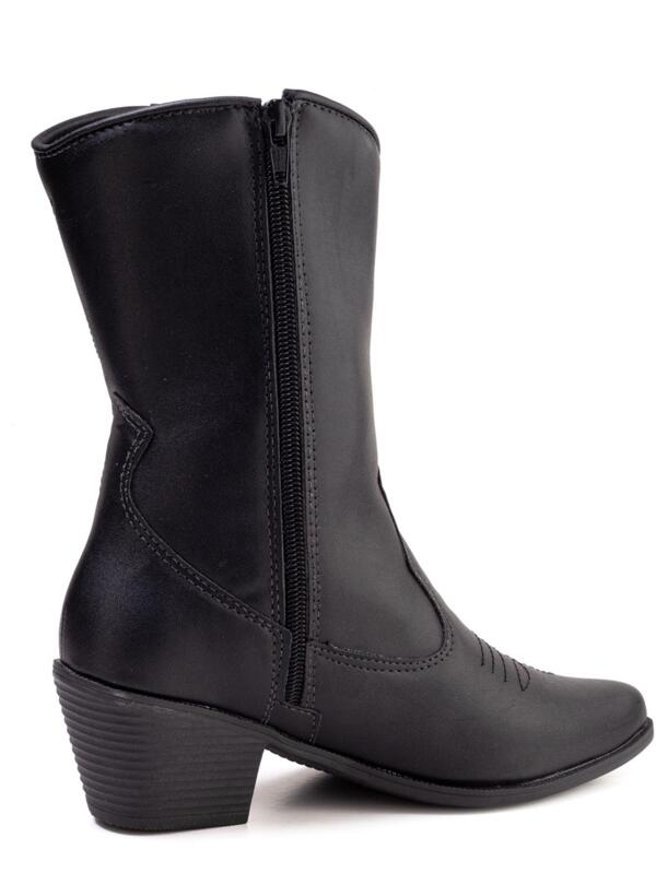 Bota Feminina Ana Castela Western Metalizada Texana bordada Bico Fino ...