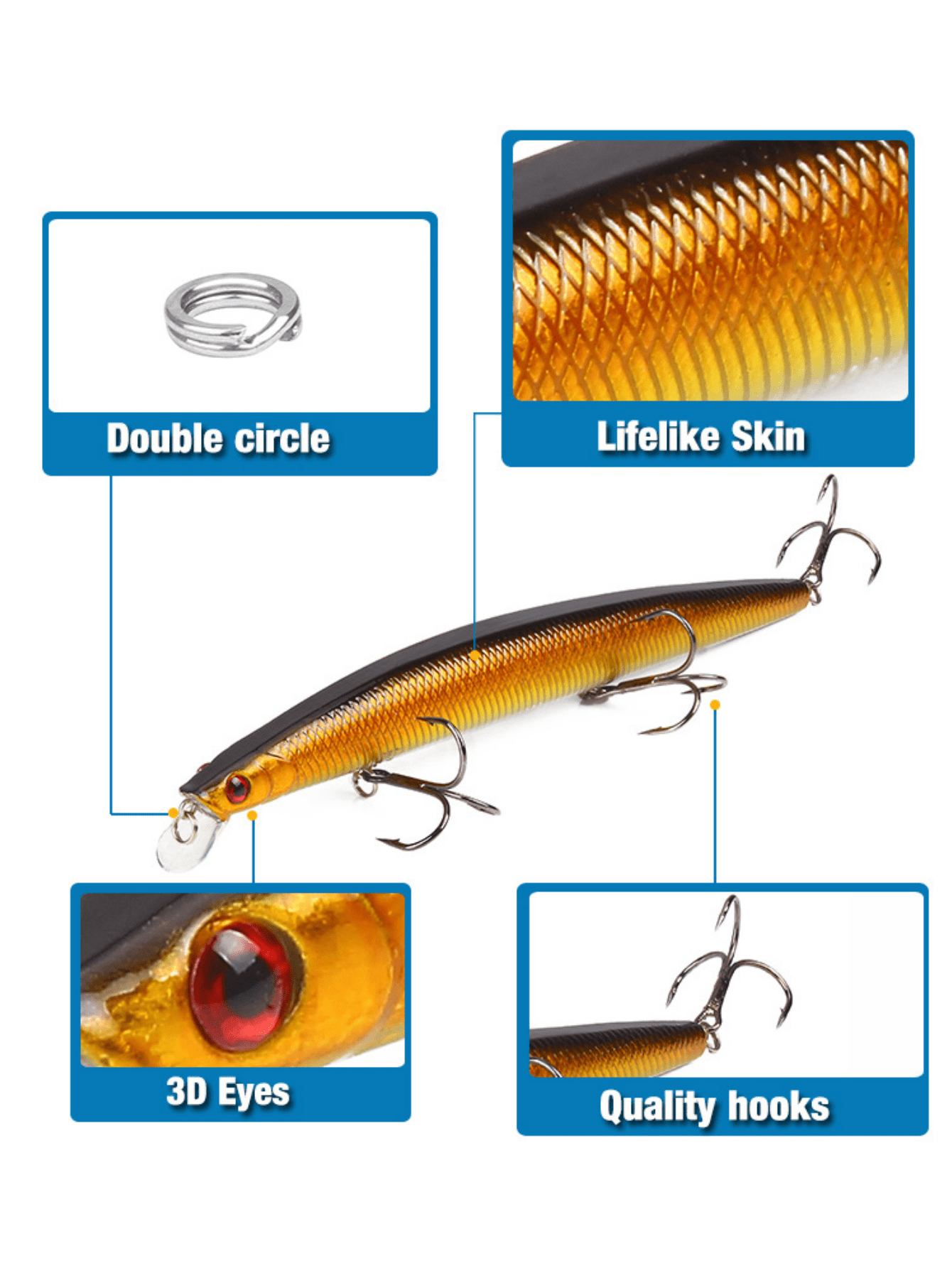 1pc Tossing Loudly Sea Fishing Lure 18cm/23g Minnow Lure, Hard Bait ...