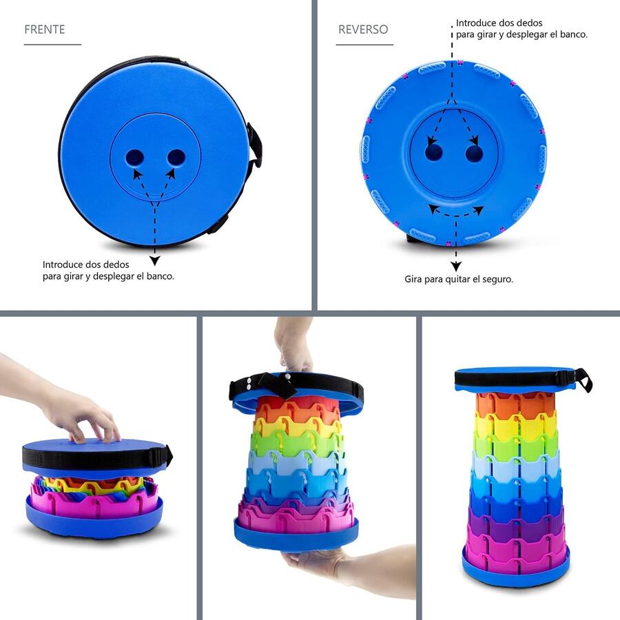 Colorful Folding Telescopic Bench Retractable Stool,Folding Camping ...