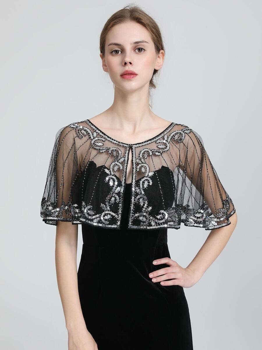 Sequin Decor Shawl for Sale Australia| New Collection Online| SHEIN ...