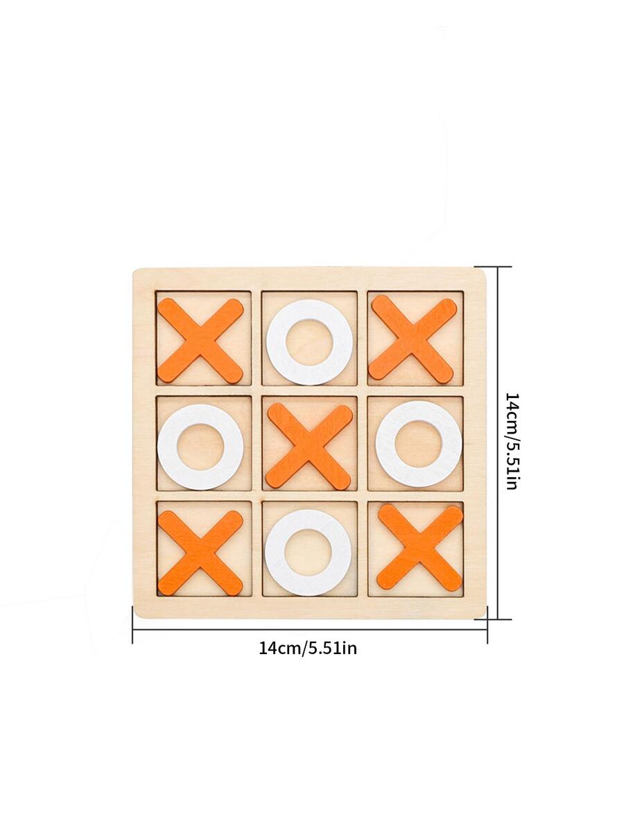 Christmas Decoration 1set Wooden Tic Tac Toe Blocks 3x3 Xo Grid Kids ...