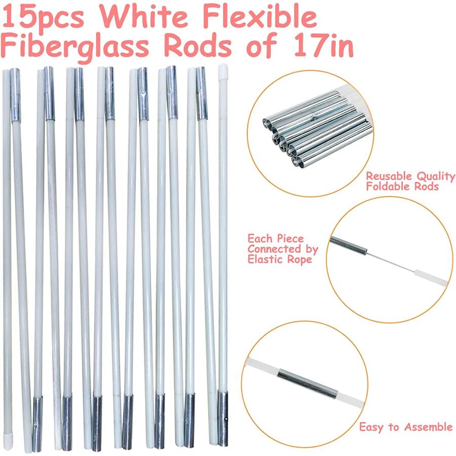 Upgraded Balloon Arch Stand Kit Balloon Arch Frame with 15 White Rods ...