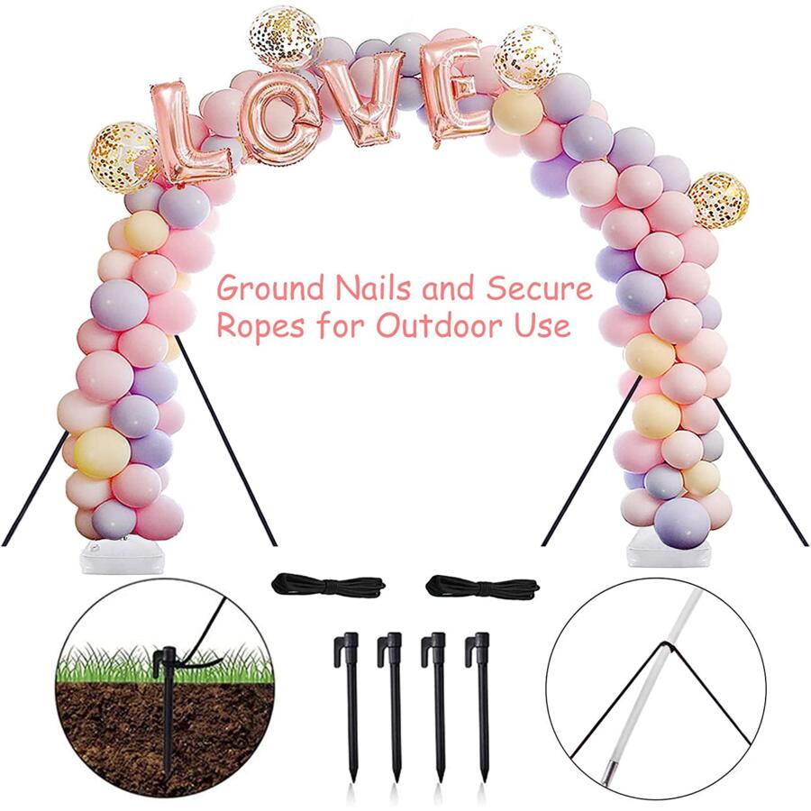 Upgraded Balloon Arch Stand Kit Balloon Arch Frame with 15 White Rods ...
