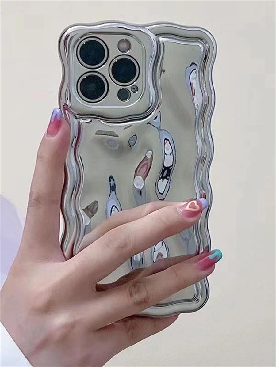 Apple Novelty Wavy Phone Case Premium Electroplated Floral Meteorite ...