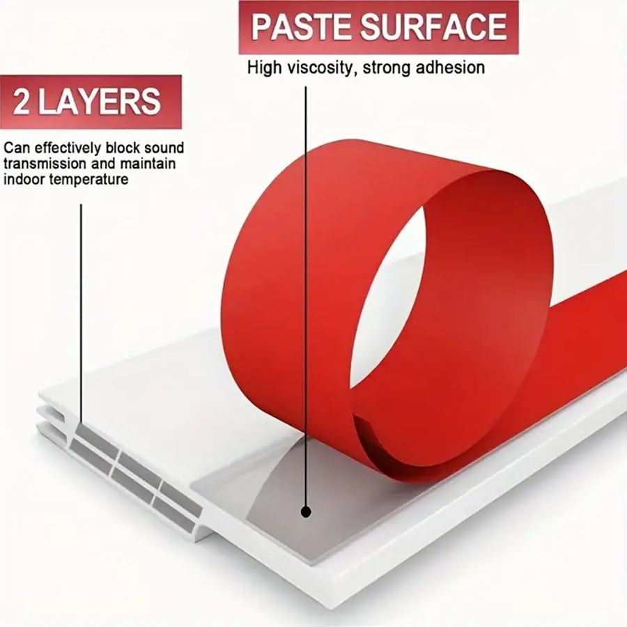 1 Meter Door Bottom Sealing Strip, Wooden Door Sound Insulation Strip ...