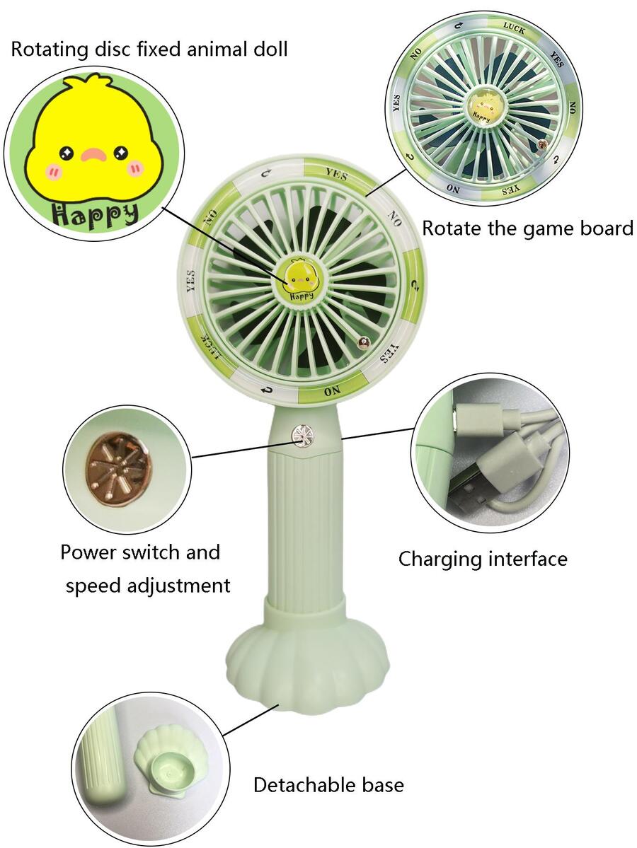 New handheld small fan, student rechargeable, powerful wind, USB ...