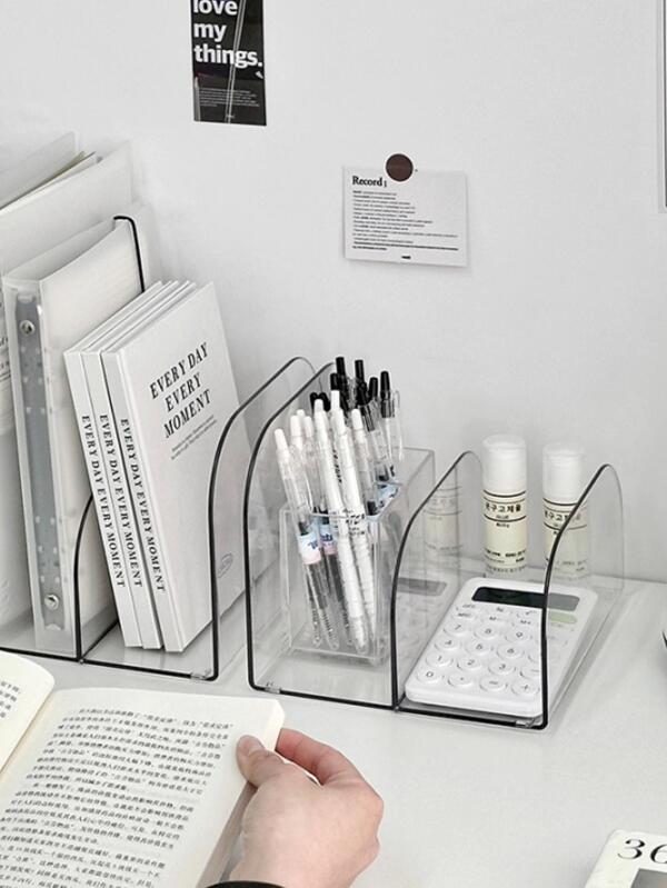 1pc Clear Acrylic Simple Book Stand | SHEIN USA